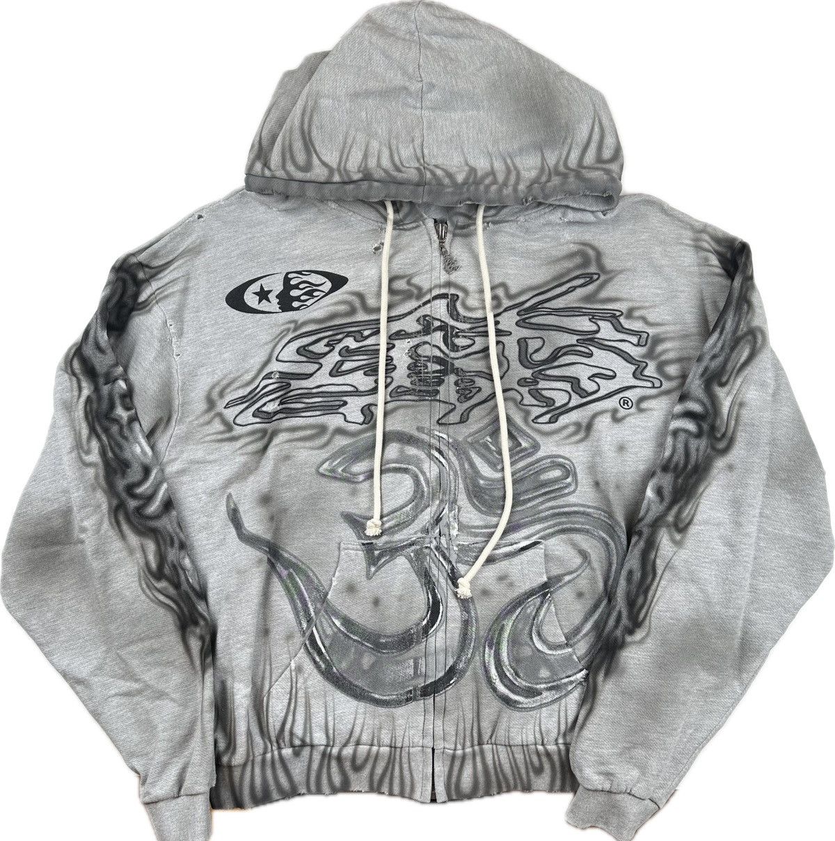 HELLSTAR Hellstar Airbrushed Yoga Zip Up Hoodie | Grailed