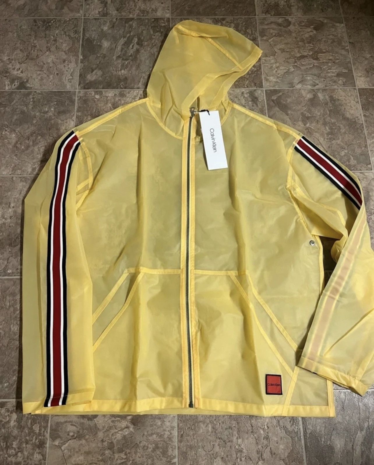 Calvin Klein Deadstock Calvin Klein See Through Rain Jacket | Grailed
