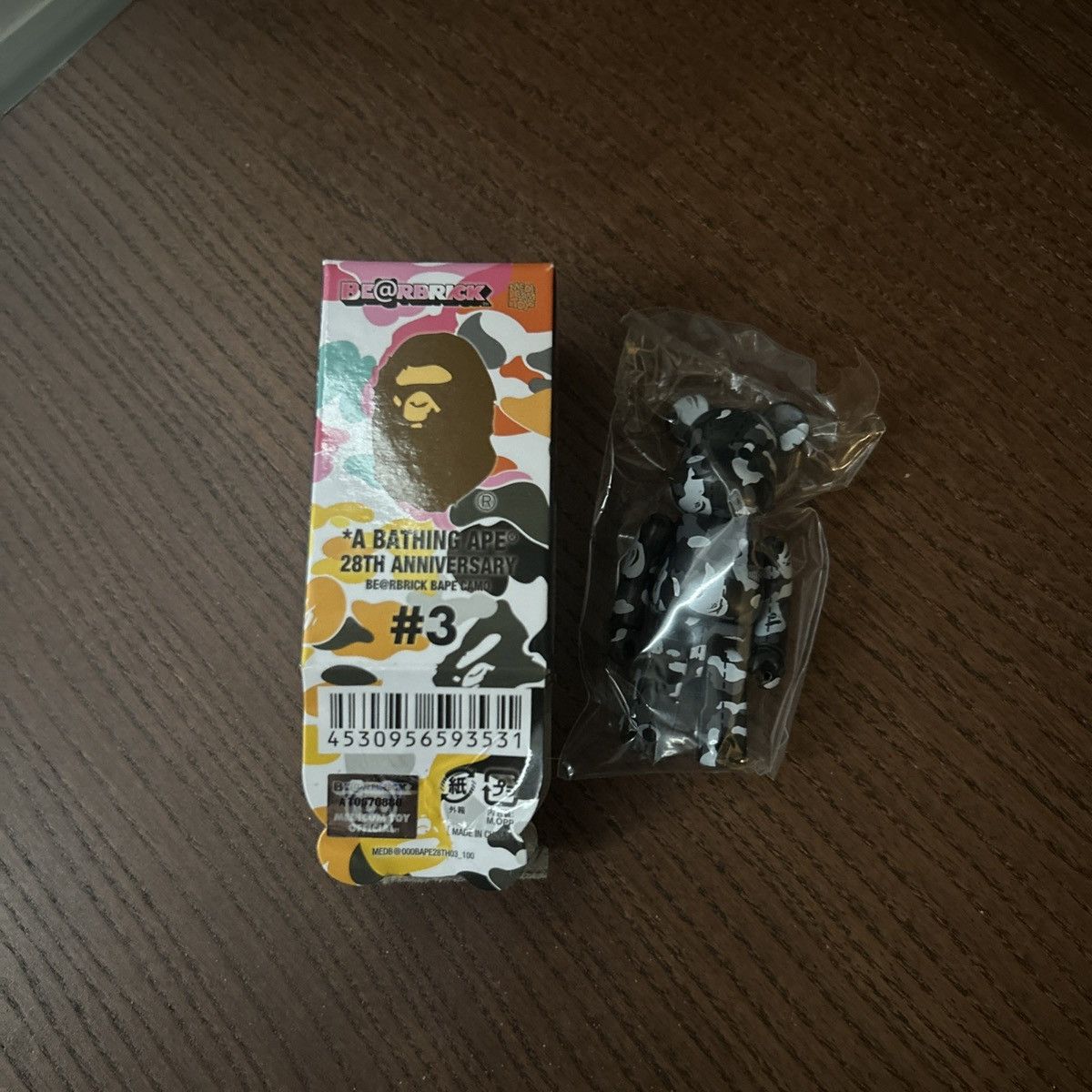 Bape × Medicom Bearbrick Bearbrick x Bape 100% #3 Camo Figure | Grailed