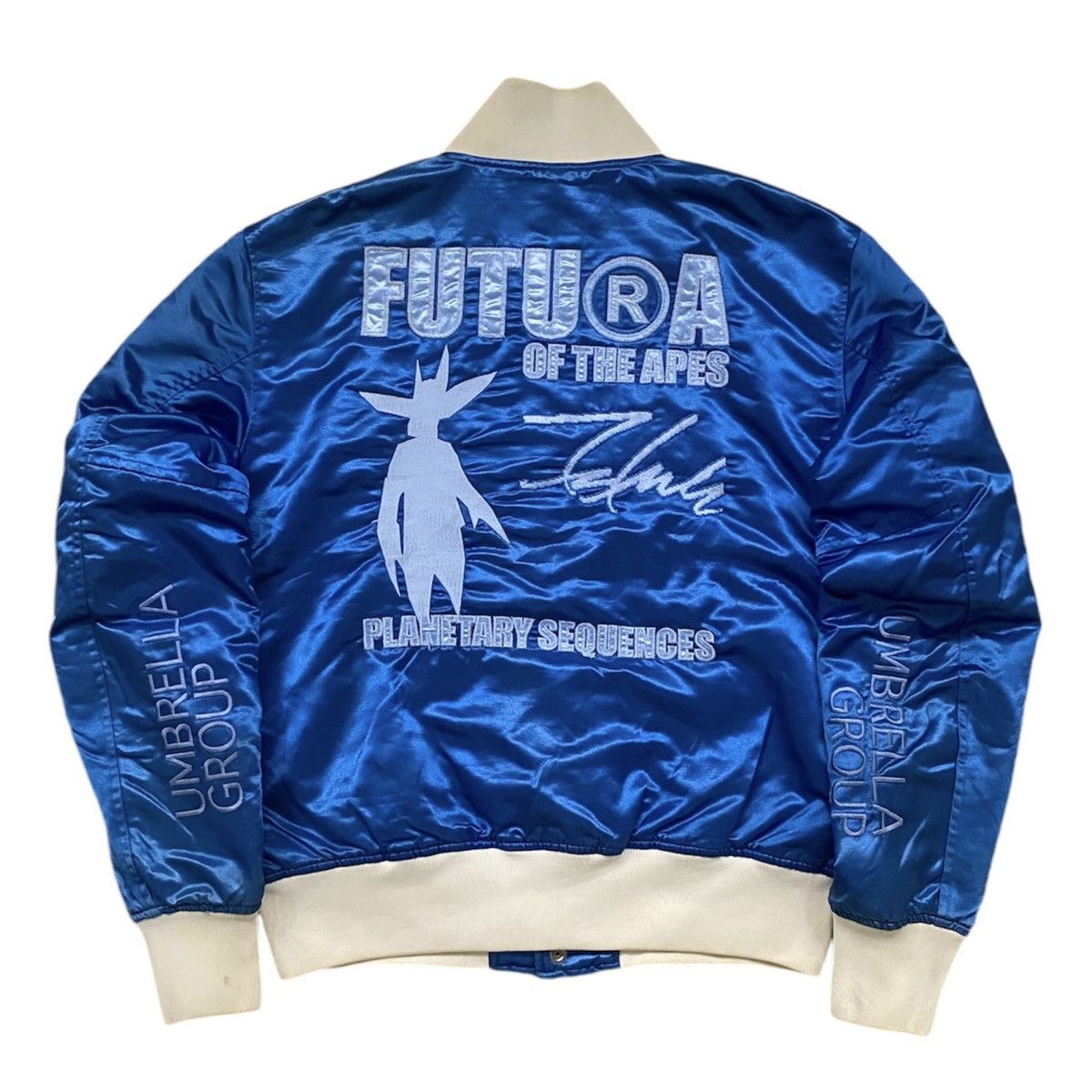 Bape RARE 00’s Bape X Futura Varsity Jacket | Grailed