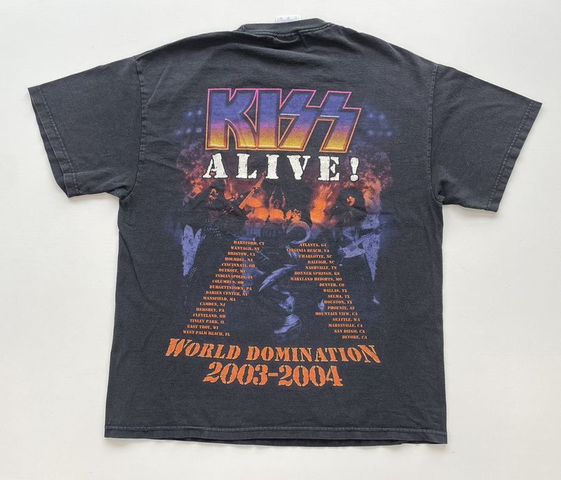 Vintage Vintage Y2K KISS Alive! World Domination Tour Rock Promo Art | Grailed