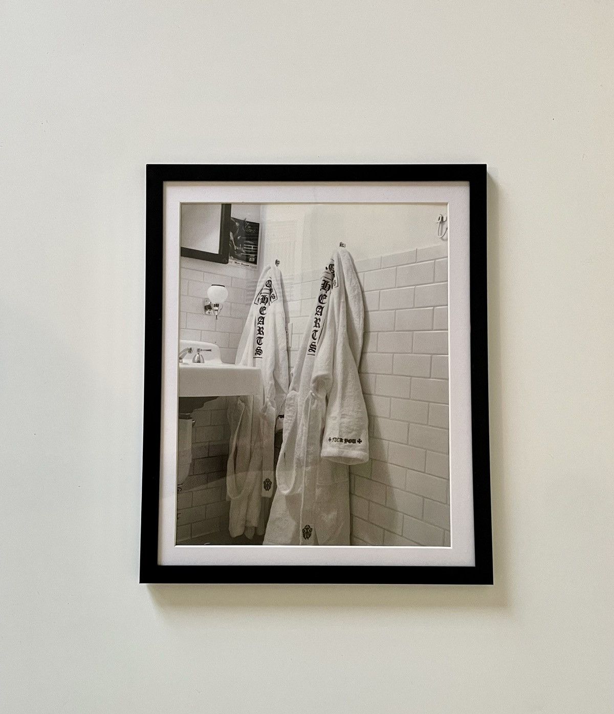 Chrome Hearts × Vintage Chrome Hearts White hung bath rope 9x11 Framed ...