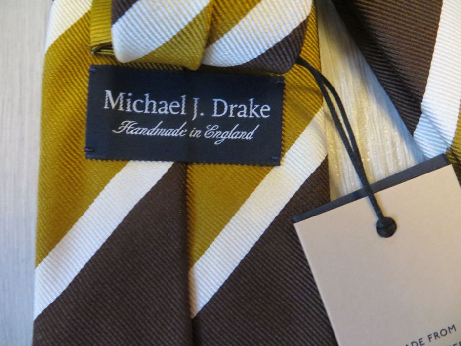 Drakes MICHAEL J DRAKE STRIPED TIE | Grailed