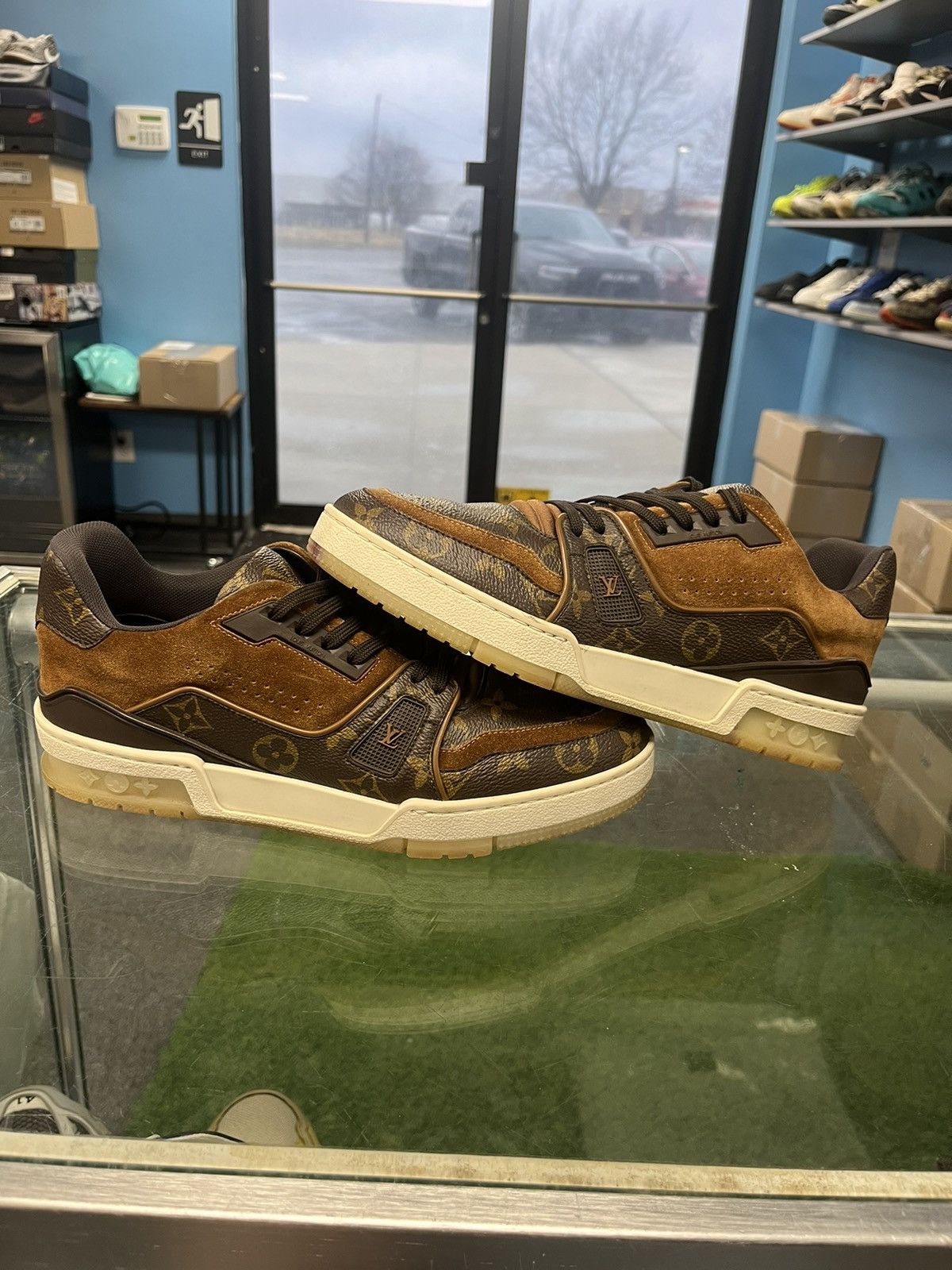 Louis Vuitton LV trainer Low Top Sneaker ‘Brown LV Monogram’ -Size 8Us ...