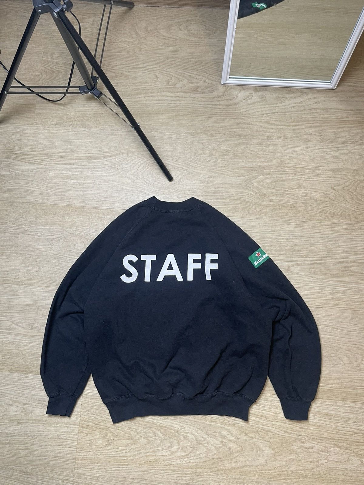 Vintage Vintage 90’s Baggy Fit Hooded STAFF Kanye Style Y2k | Grailed