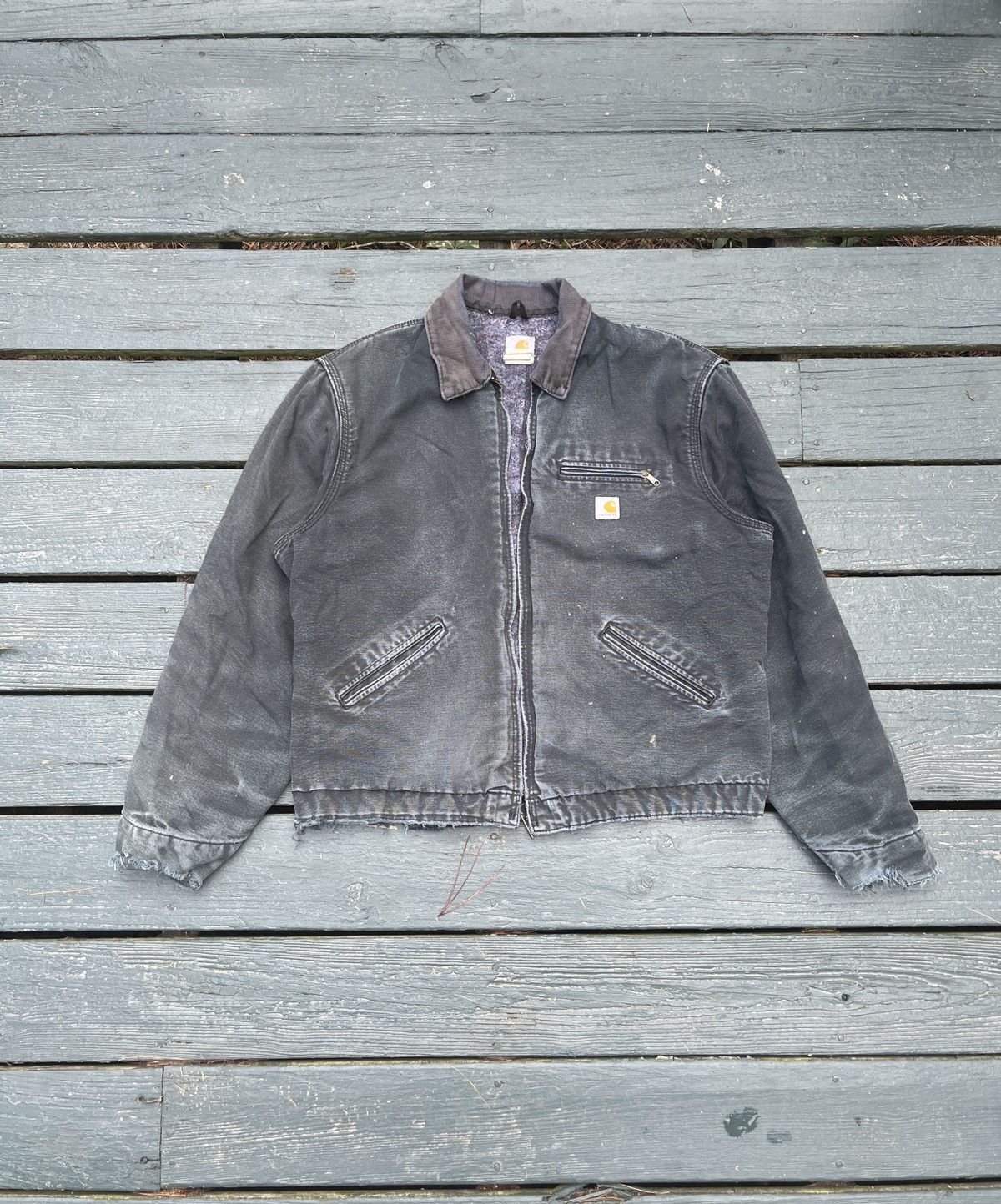 Vintage Khaki green Detroit Active Jacket Large Medium distressed | Grailed