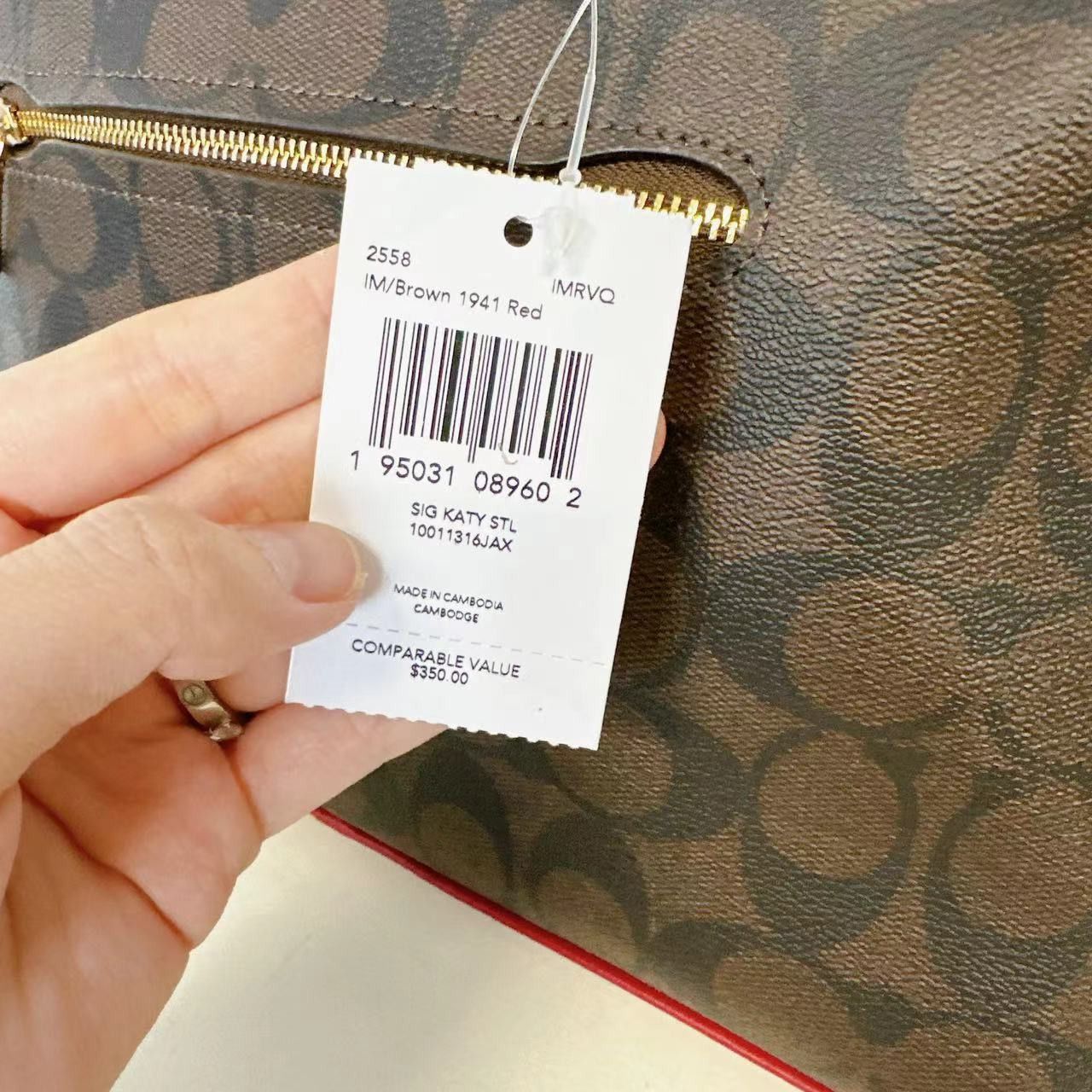 Coach Coach 2558 Katy Satchel In Signature Canvas Brown 1941 Red | Grailed