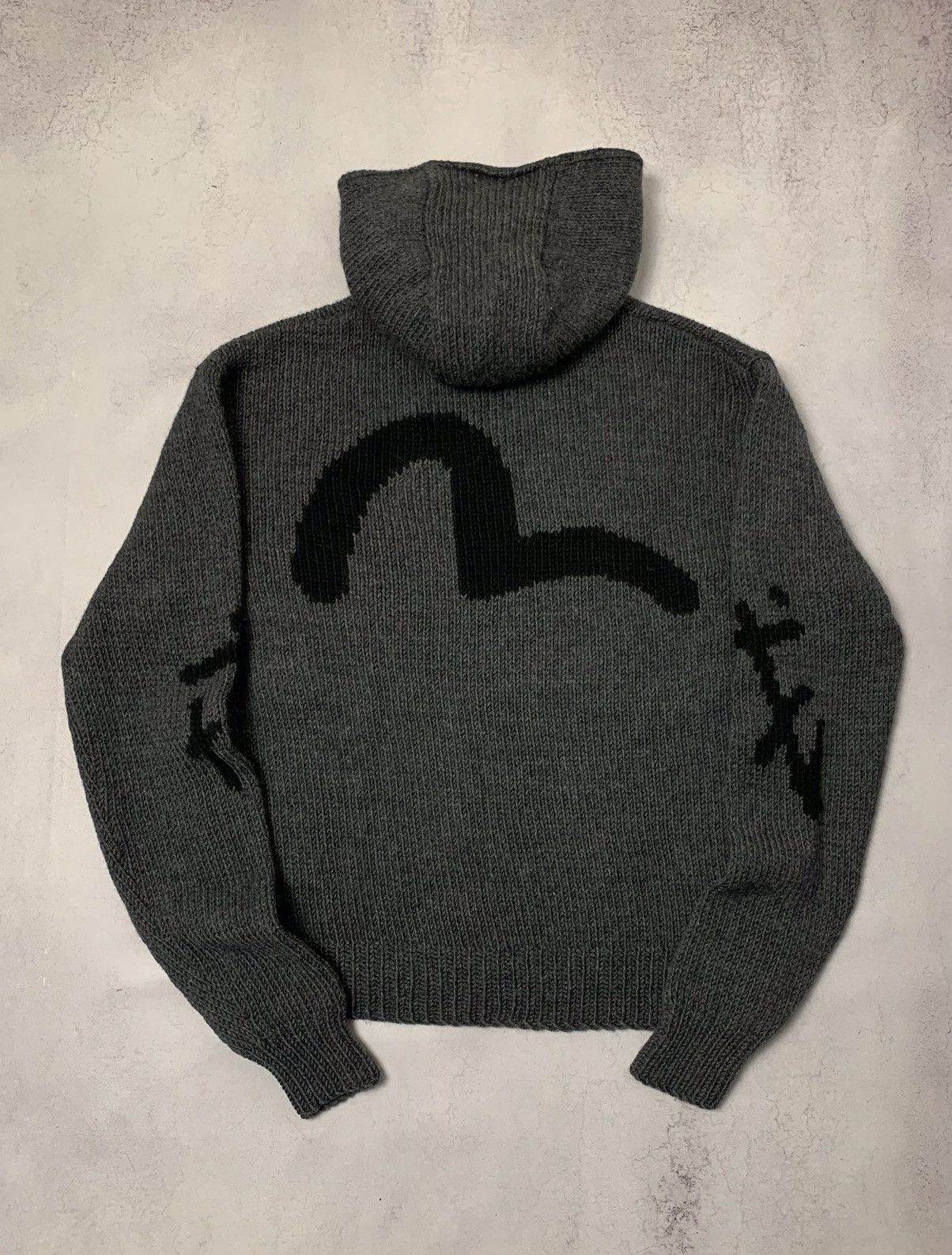 Vintage VERY RARE VINTAGE EVISU WOOL KNITTED ZIP | Grailed