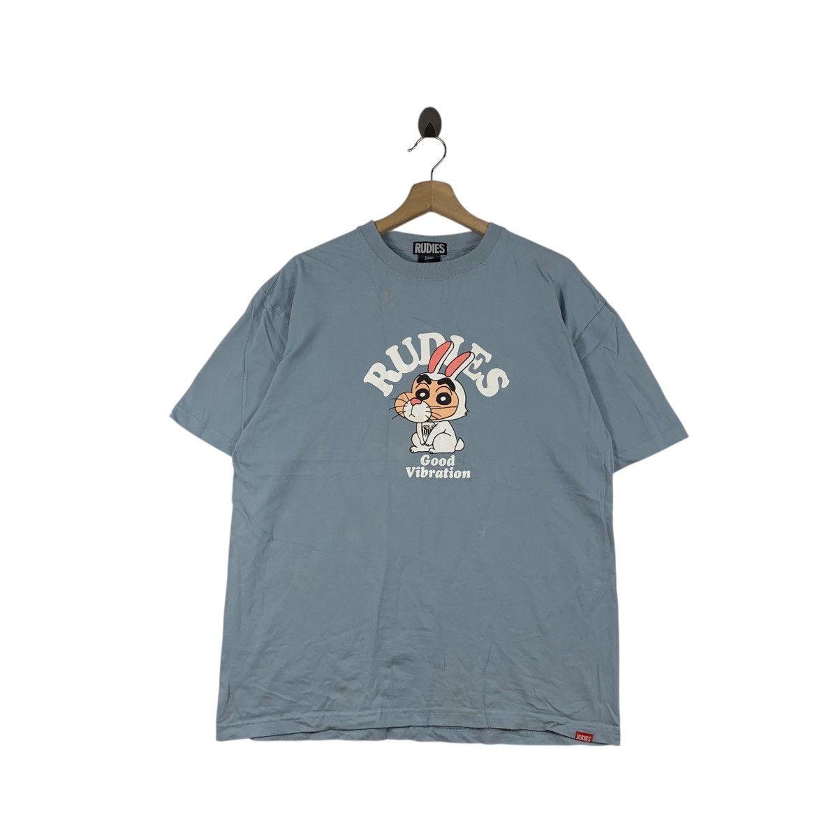 Vintage RUDIES x CRAYON SHIN-CHAN Good Vibration Anime Tee Shirt | Grailed