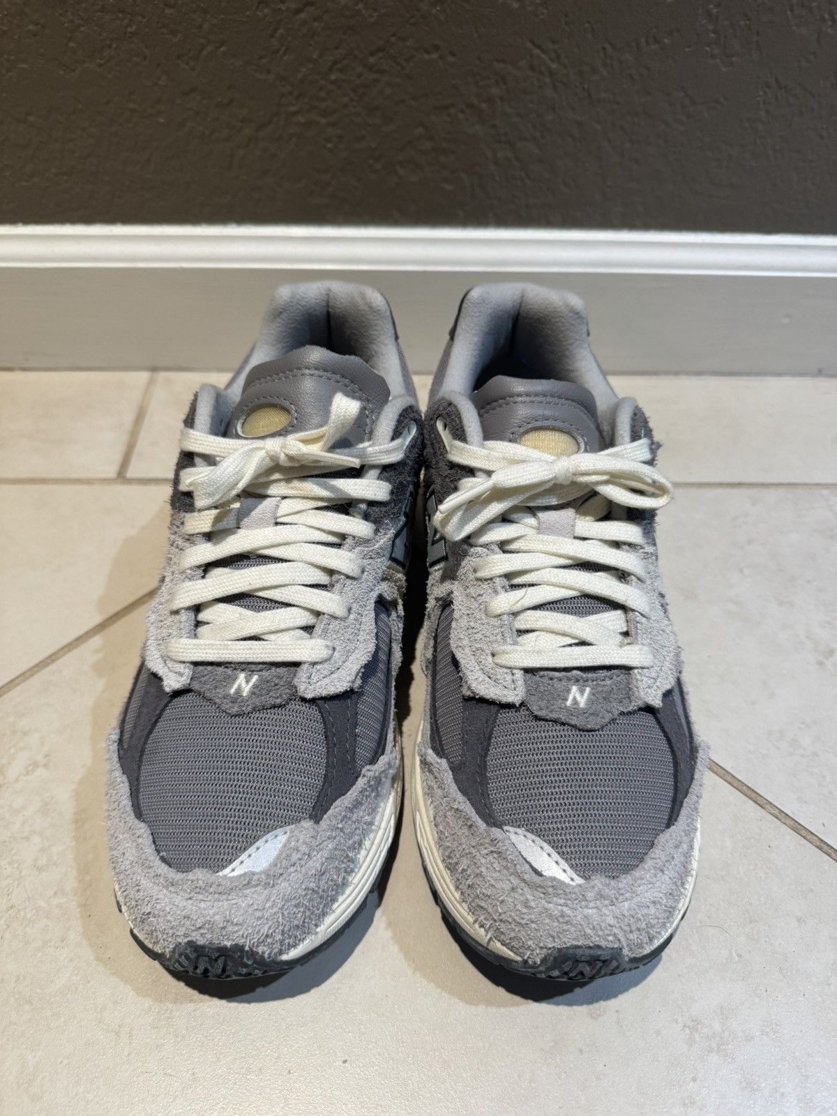New Balance Protection Pack 2002R Rain Cloud Distressed Grey Sneakers ...