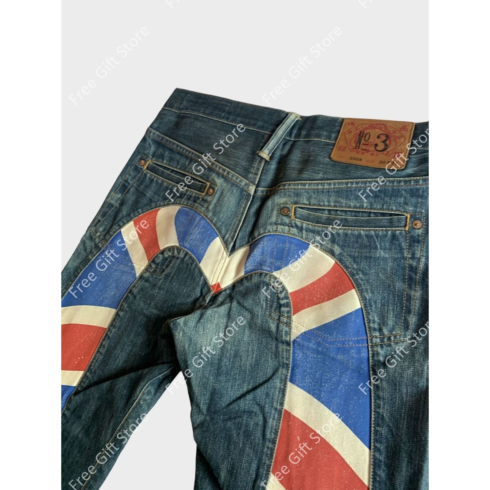 Evisu Evisu " Denimpics " 2012 UK Flag Beautiful Back Leg Big Logo ...