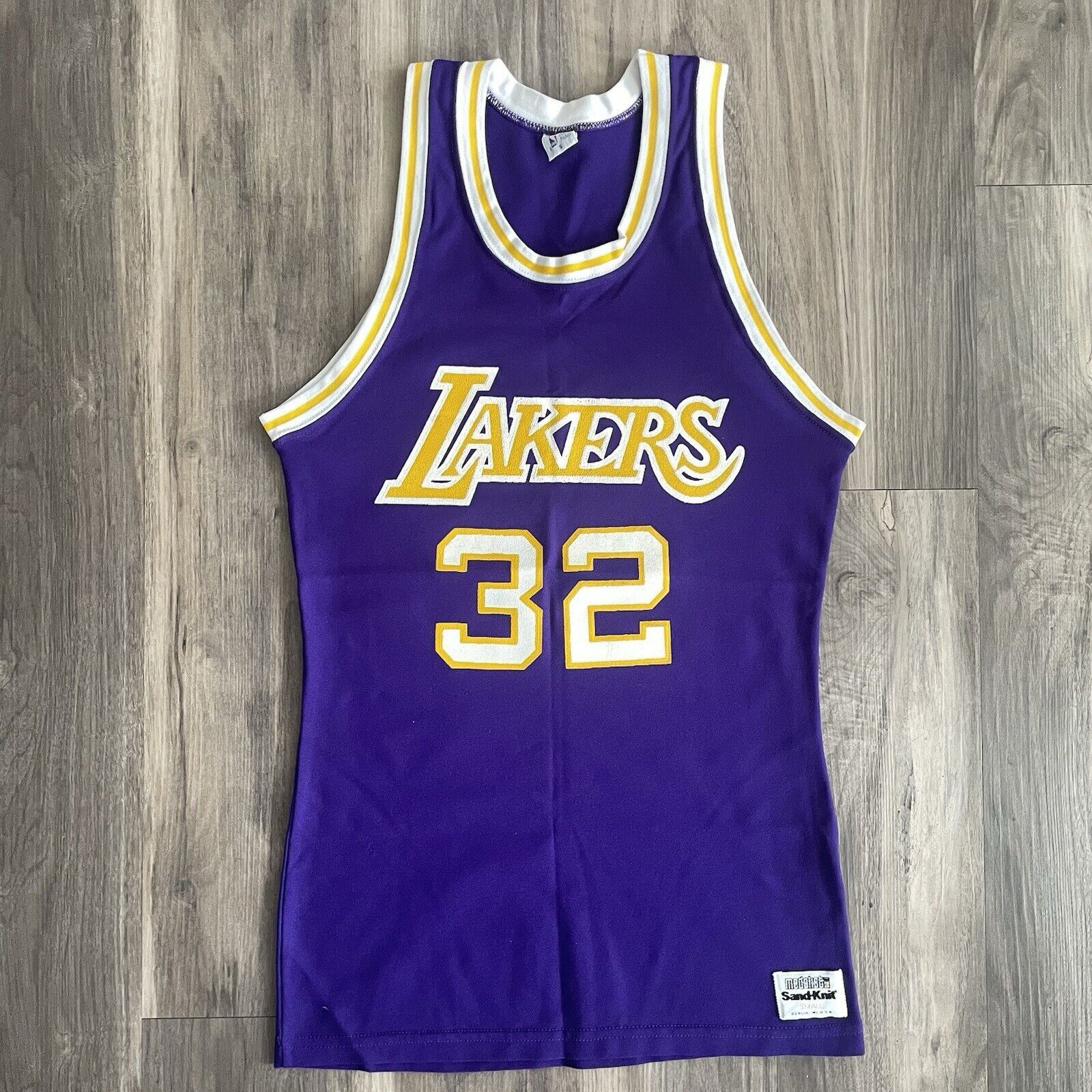 Macgregor Sand Knit × NBA × Vintage Vintage Sand Knit Magic Johnson Jersey #32 Lakers Size Small ...