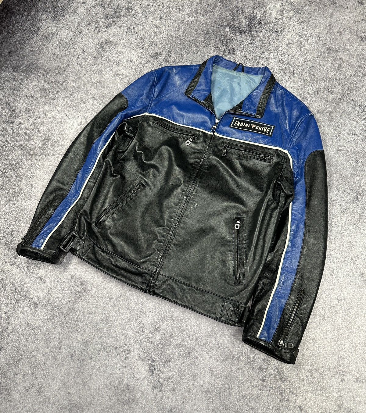 Avant Garde × Leather Jacket × Racing Y2K Vintage Racing Leather Jacket ...