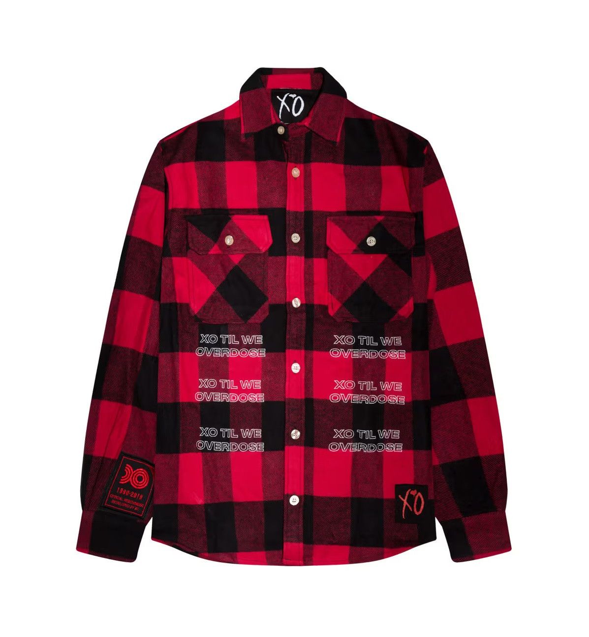 The Weeknd THE WEEKND XO CLASSIC LOGO II RED FLANNEL | Grailed