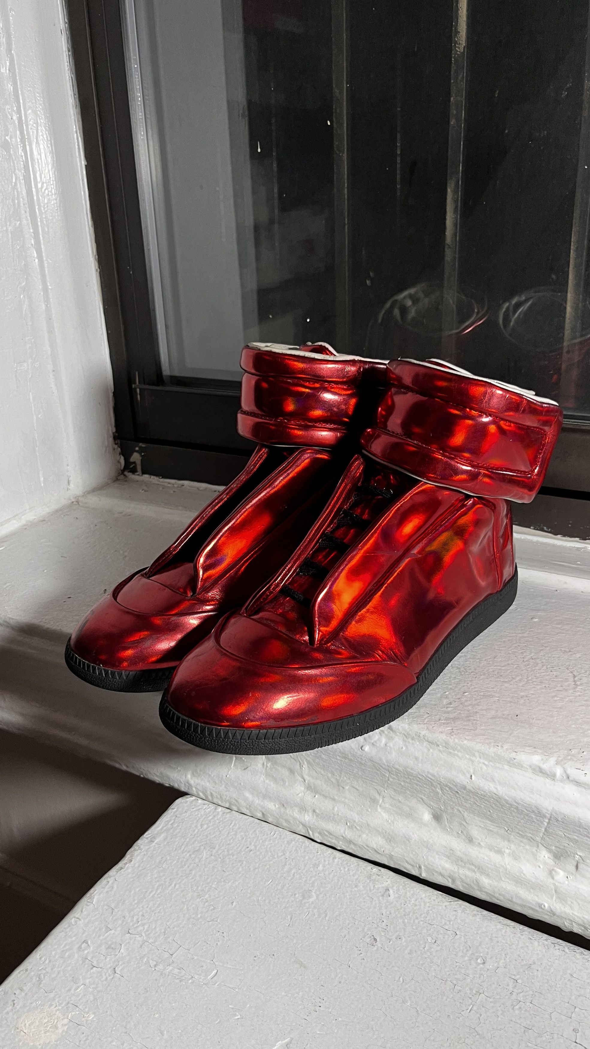 Maison Margiela Margiela Future Hi Red Metallic Black | Grailed