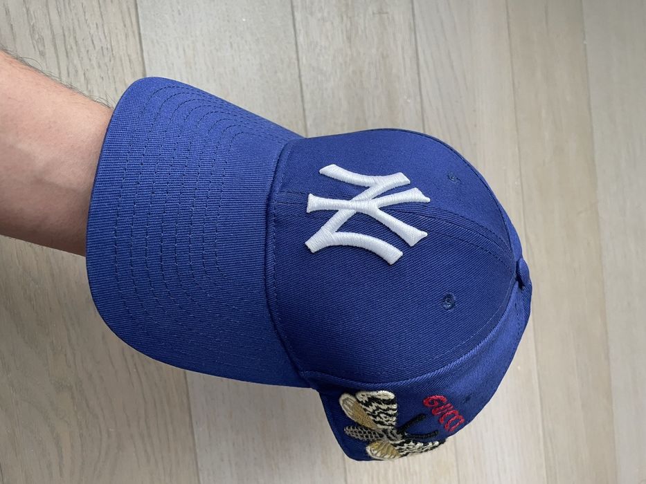 Gucci Gucci x MLB NY Yankees Blue Baseball Cap | Grailed