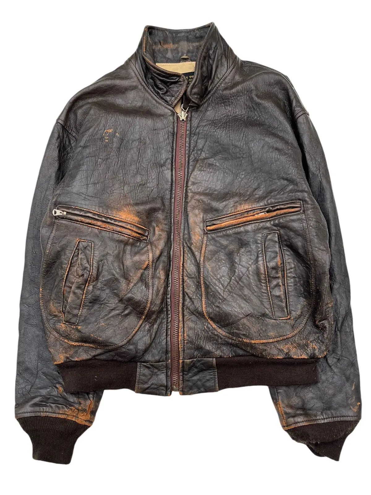 A2 Flyers Leather × Avirex × Vintage Vtg 90s Avirex Leather Jacket | Grailed