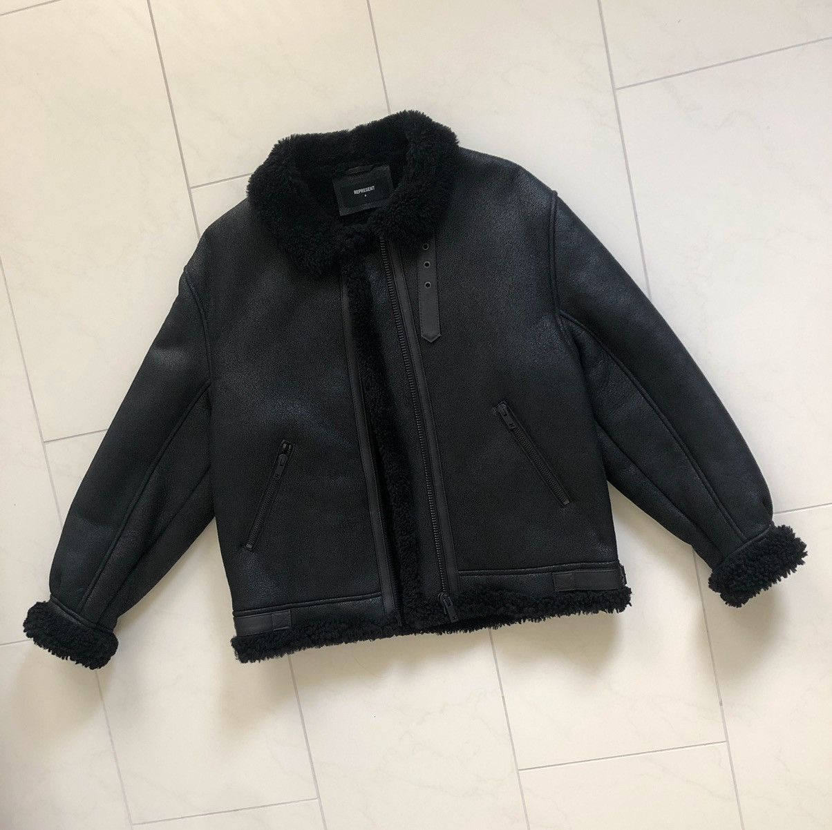 Represent Clo. Represent Oversize Shearling Leather Jacket | Grailed