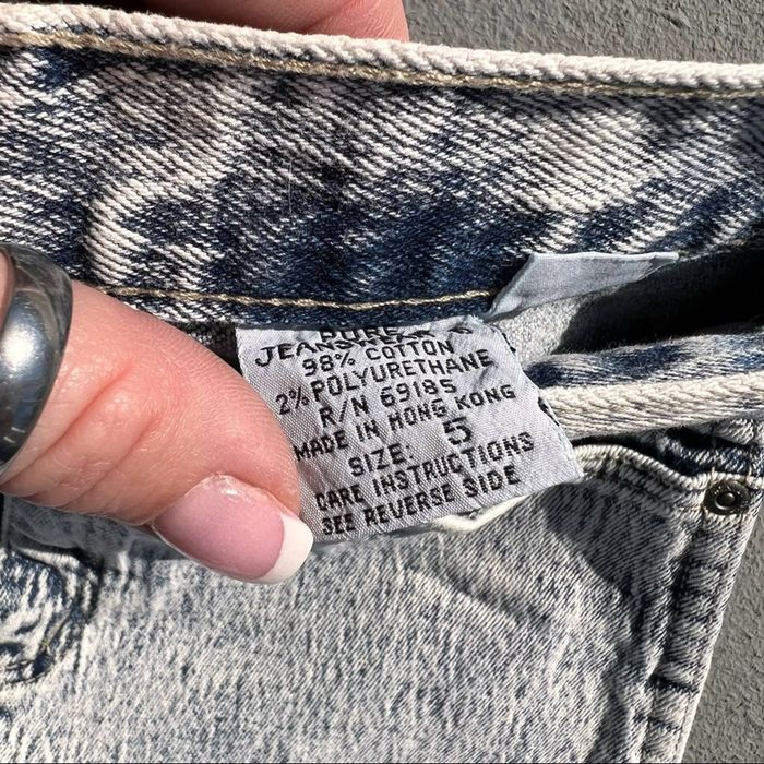 Vintage 80s PURE JEANS acid wash high-rise skinny taper leg jeans | Grailed