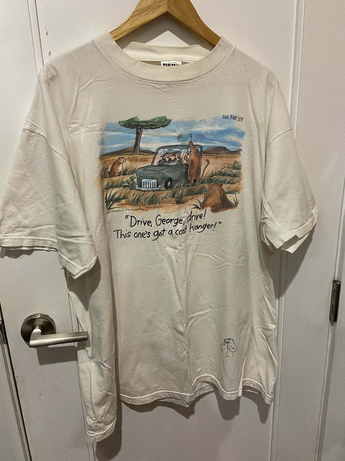 Vintage Vintage The Far Side “Coat Hanger” 90s Humor Tee | Grailed