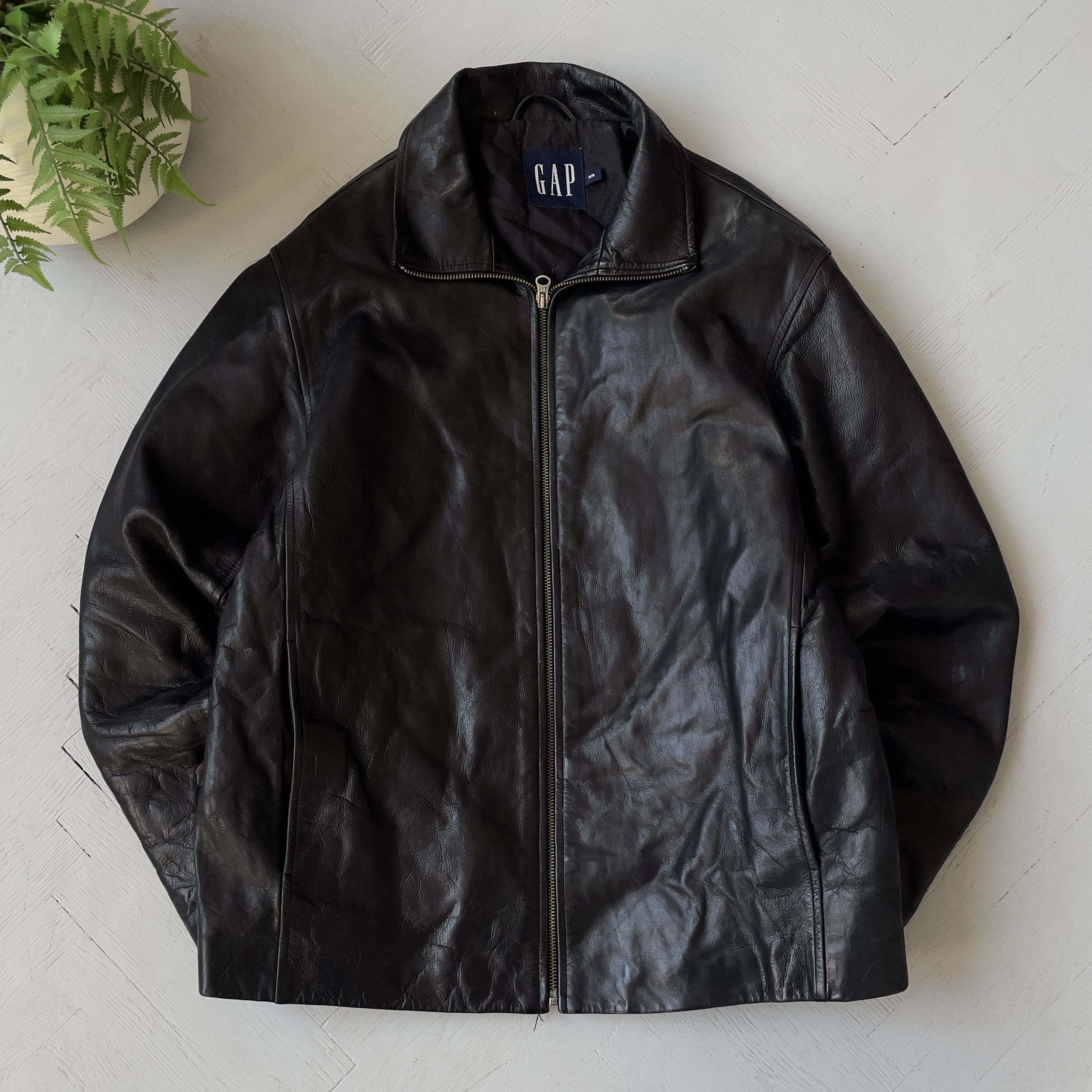 Gap × Vintage Vintage 00s Gap Leather Jacket | Grailed