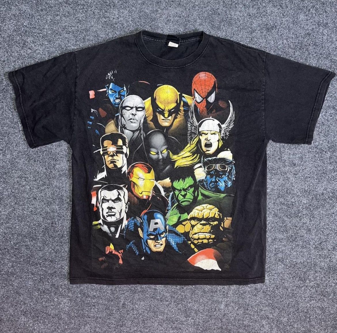 Mad Engine × Marvel Comics MAD ENGINE X Marvel Heroes Graphic Tee | Grailed