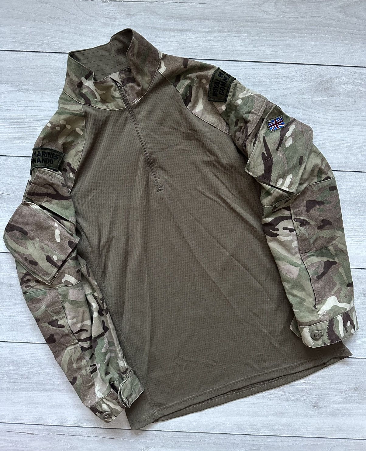 Military × Vintage Nato combat shirt under body armour MTP multi camo ...
