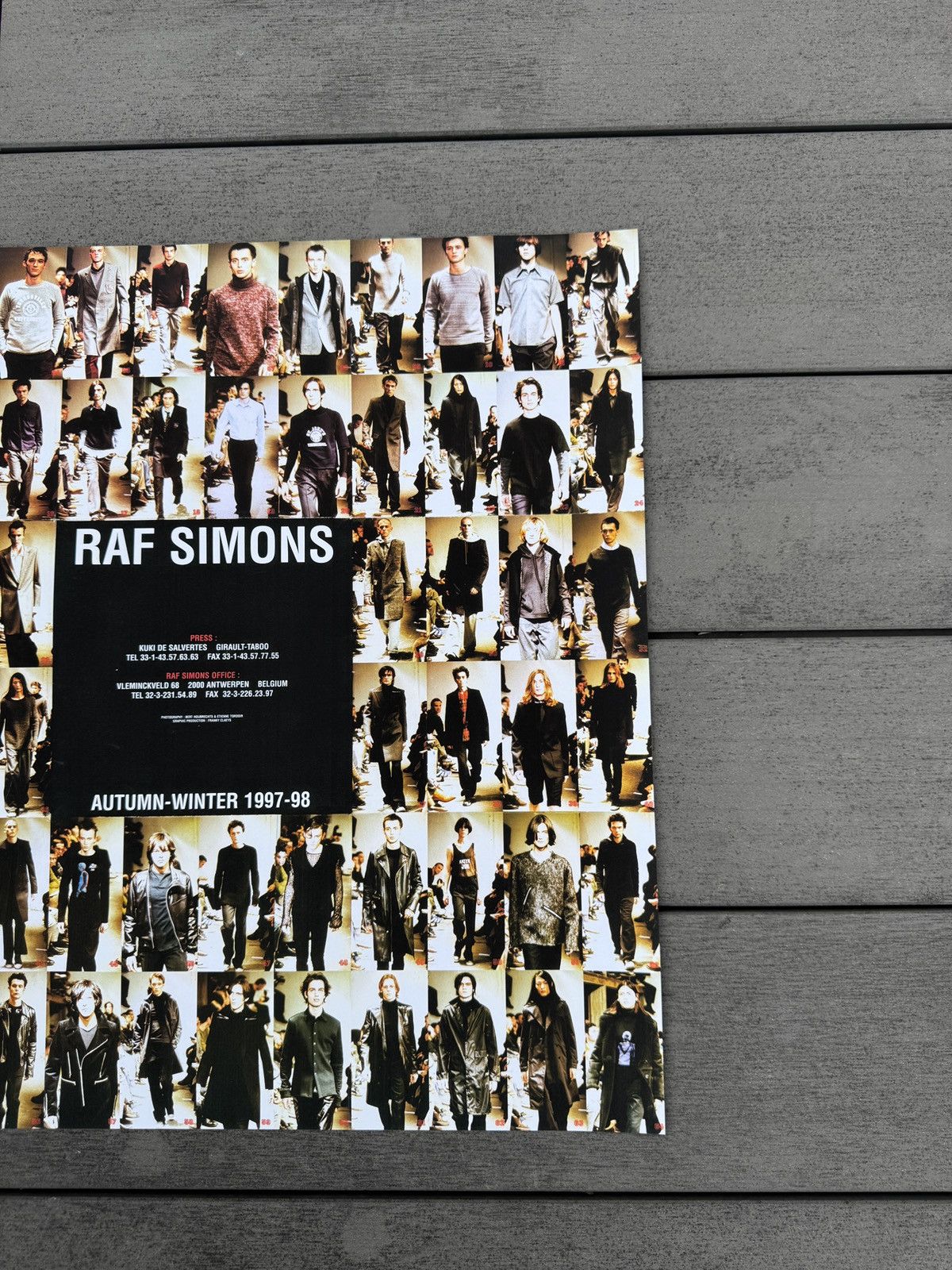 Raf Simons Raf Simons Autumn Winter 1997 1998 Big Size Promotion Poster ...