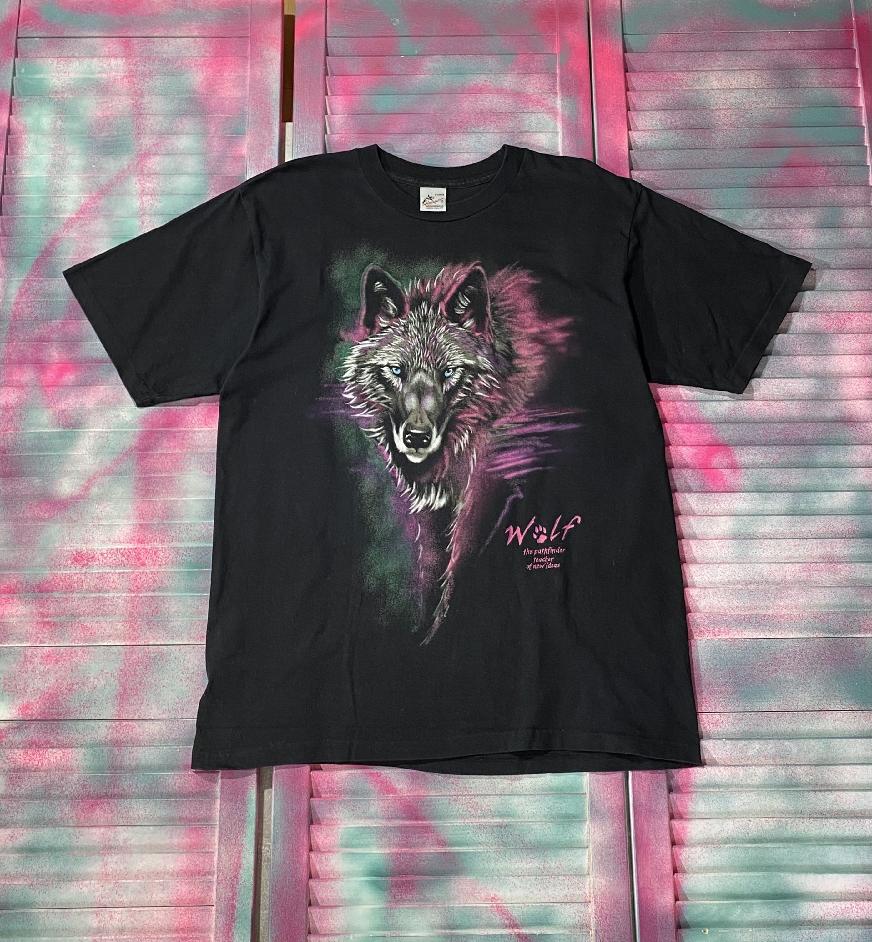 Vintage Vintage Y2K ART Wolf Big Logo T-shirt | Grailed