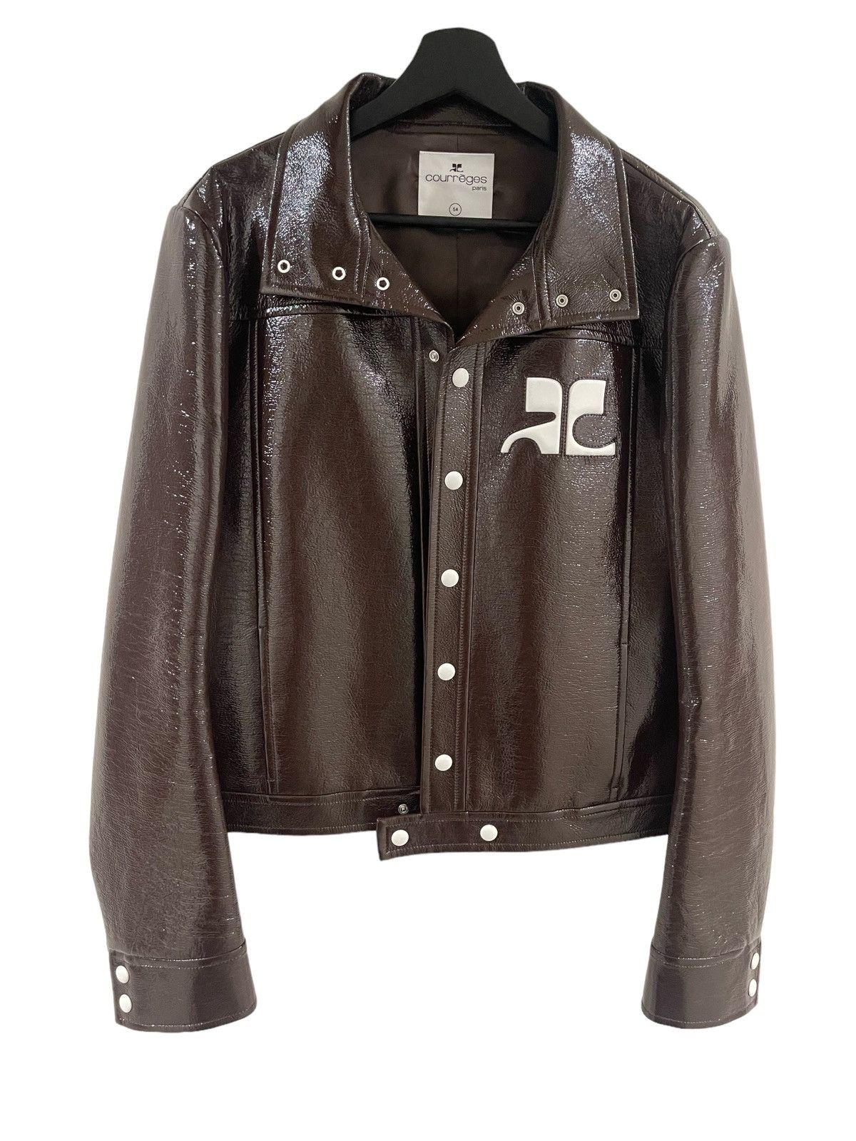 Courreges Courrèges Brown Iconic Vinyl Jacket | Grailed