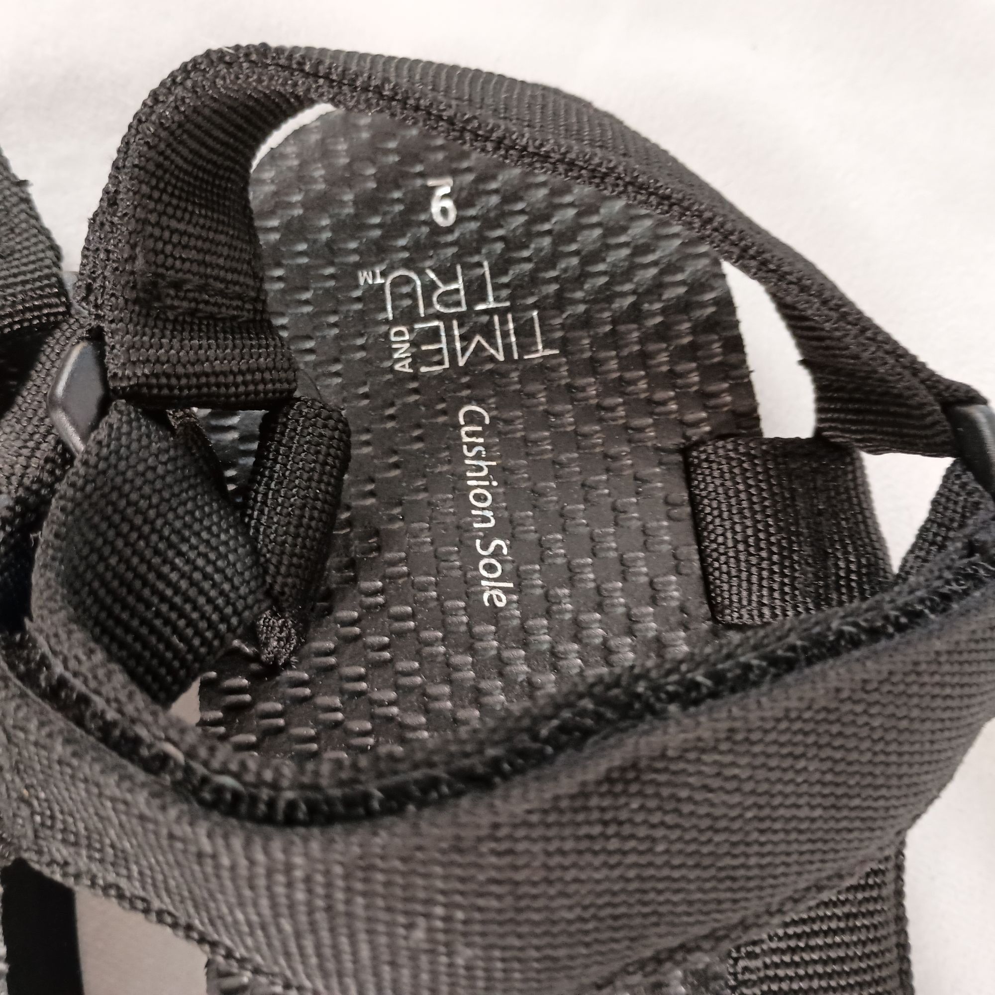 Other Time and Tru cushion sole adjustable strap sandals black New ...