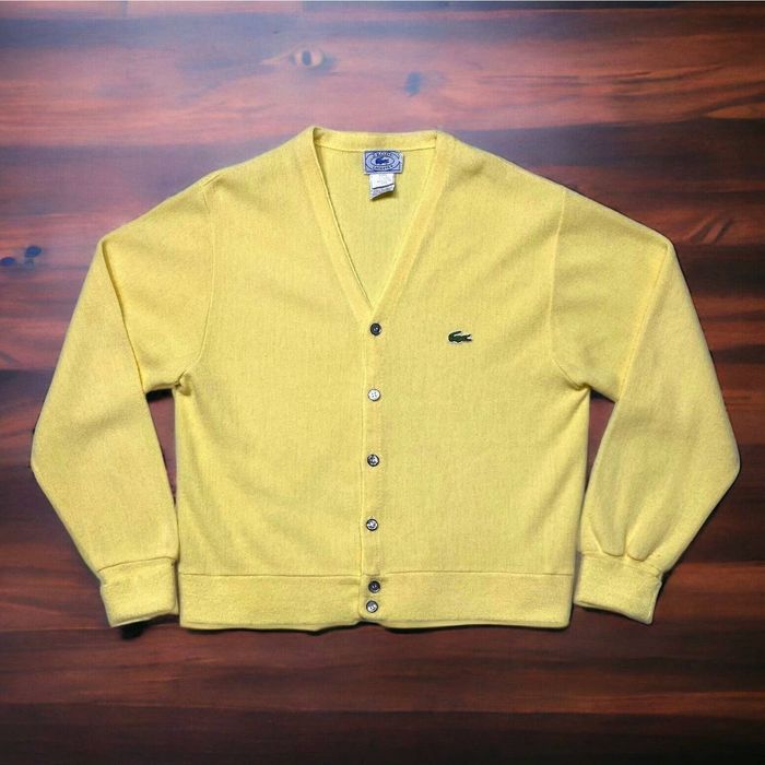 Vintage Vintage Izod Lacoste V-Neck Orlon Acrylic Cardigan Sweater | Grailed