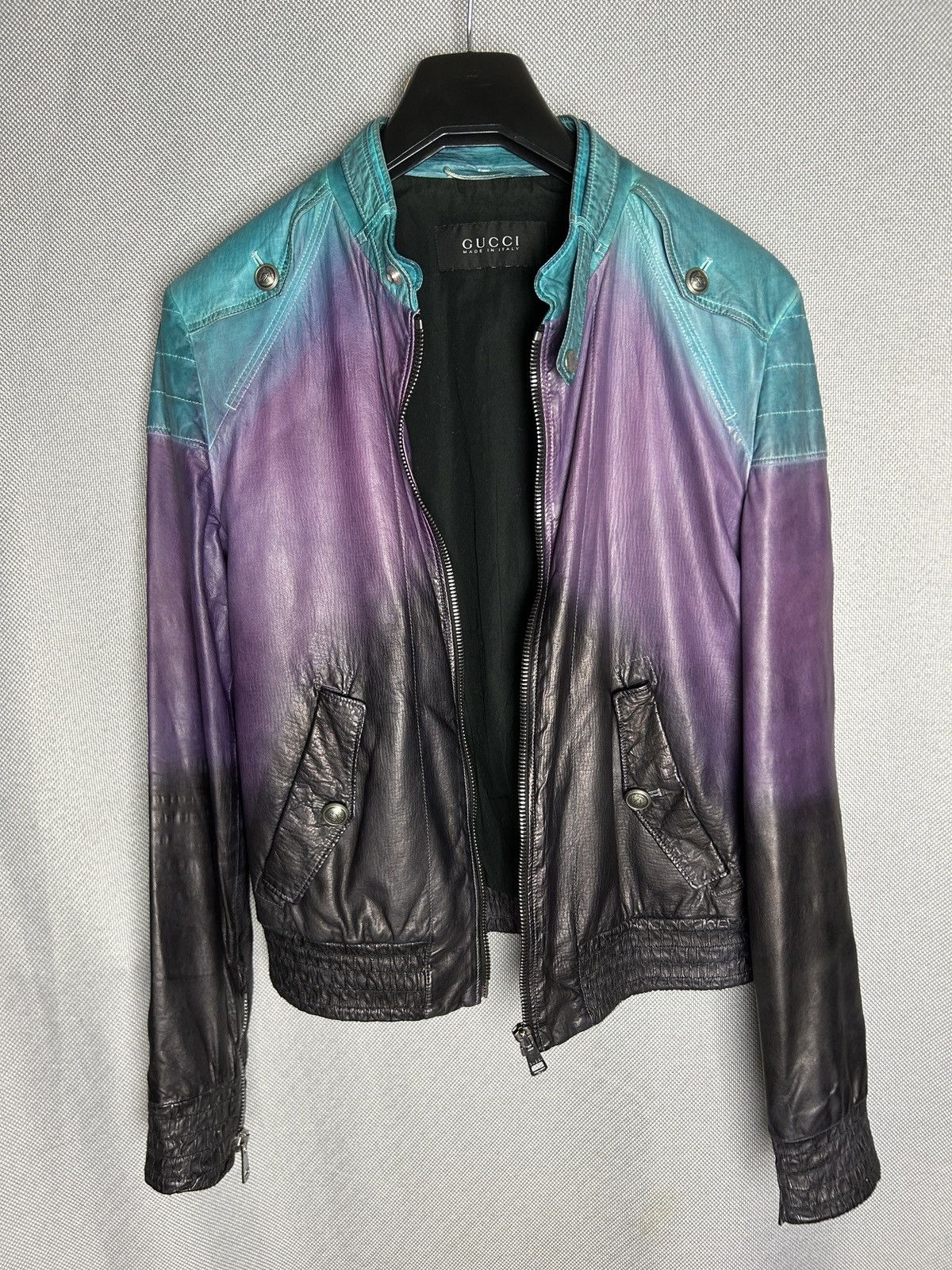 Gucci Gucci SS09 Gradient Leather Biker Jacket | Grailed