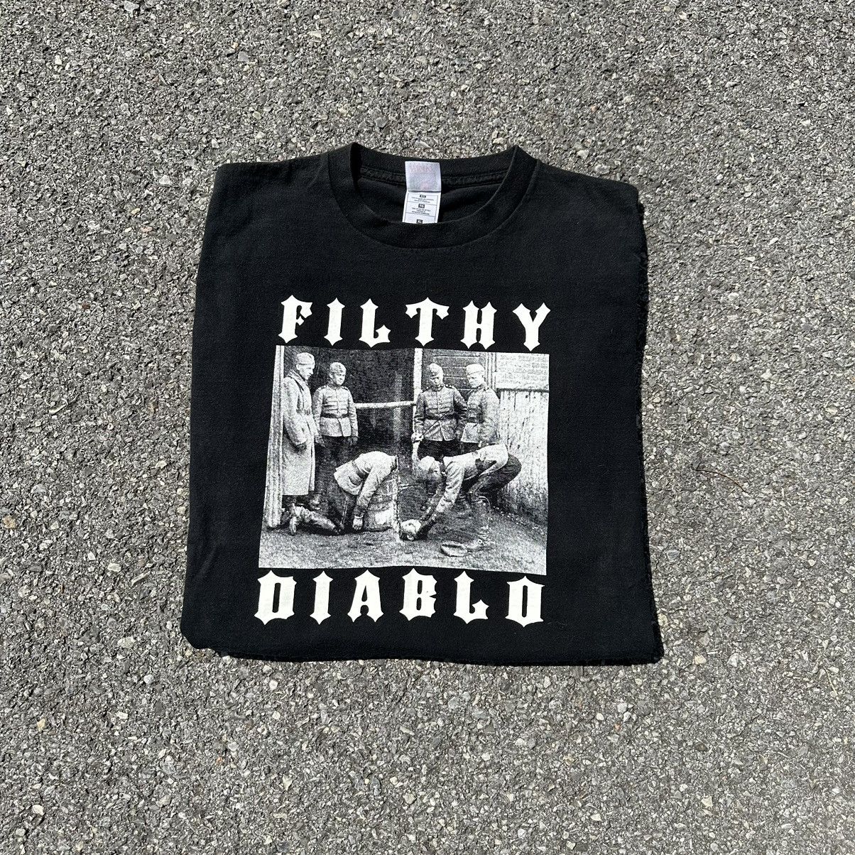 Vintage Crazy Vintage Filthy Diablo Essential Boxy Horror Goth Tee ...