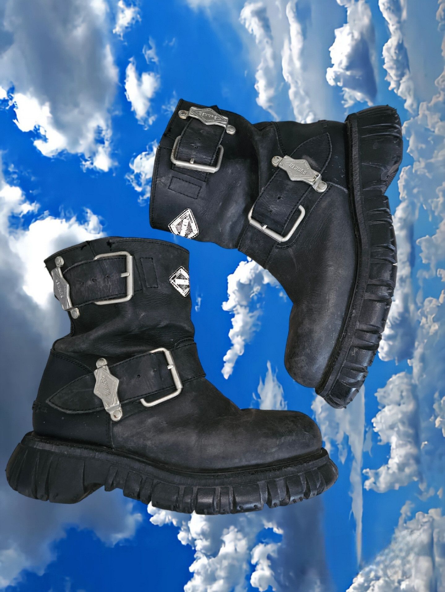 Swear × Vintage Vintage BUNKER Rave engineer boots | Grailed