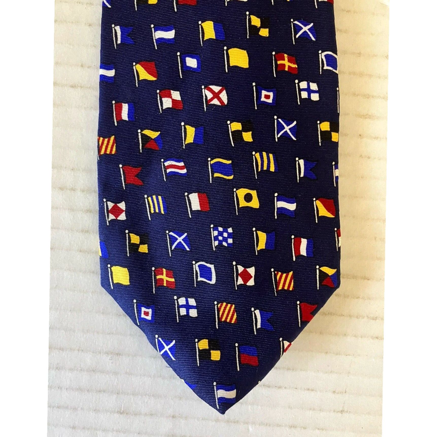 Vintage International Flag Collection Silk Satin Necktie for Men ...