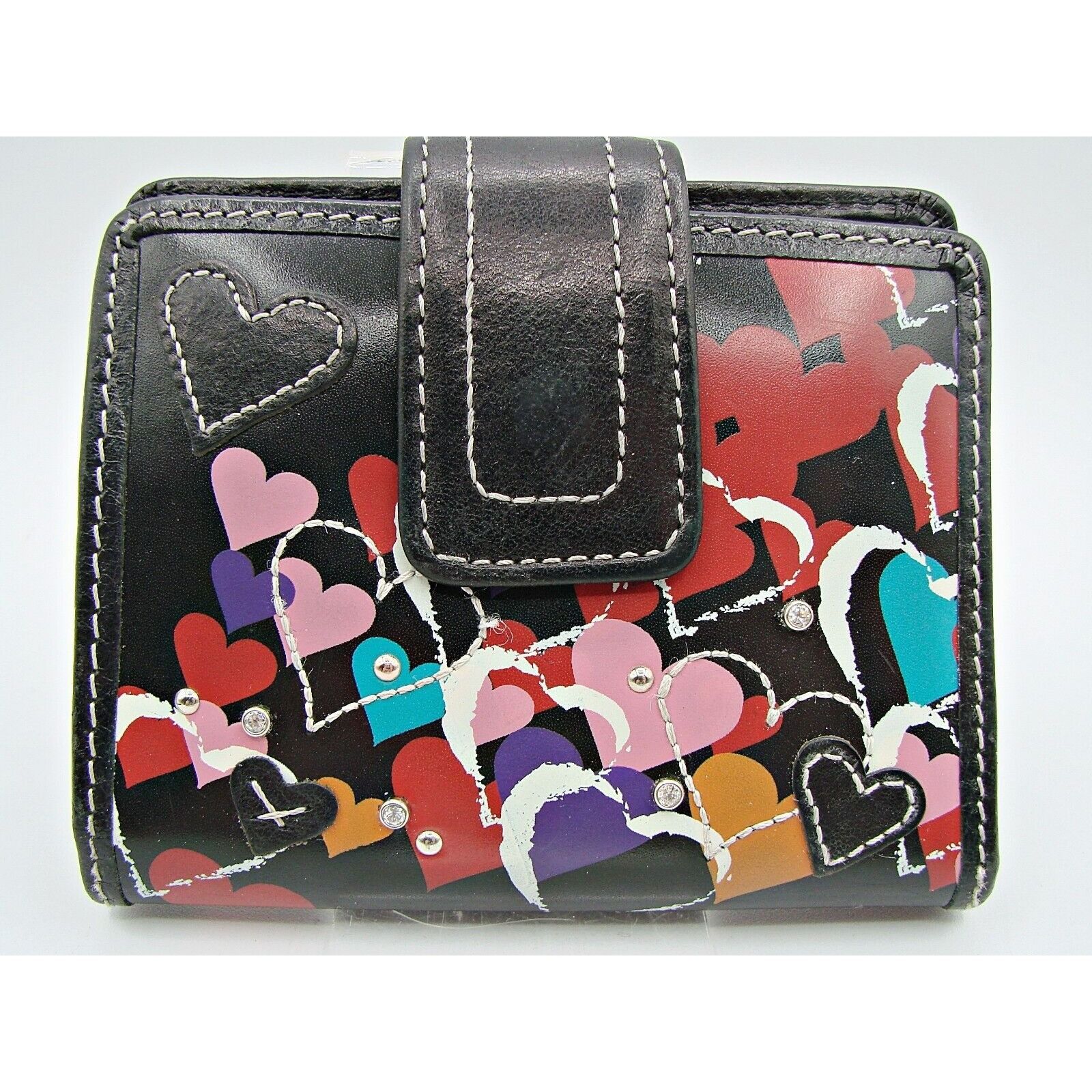 Fossil Fossil Genuine Leather Small Trifold Wallet Black Multicolor ...