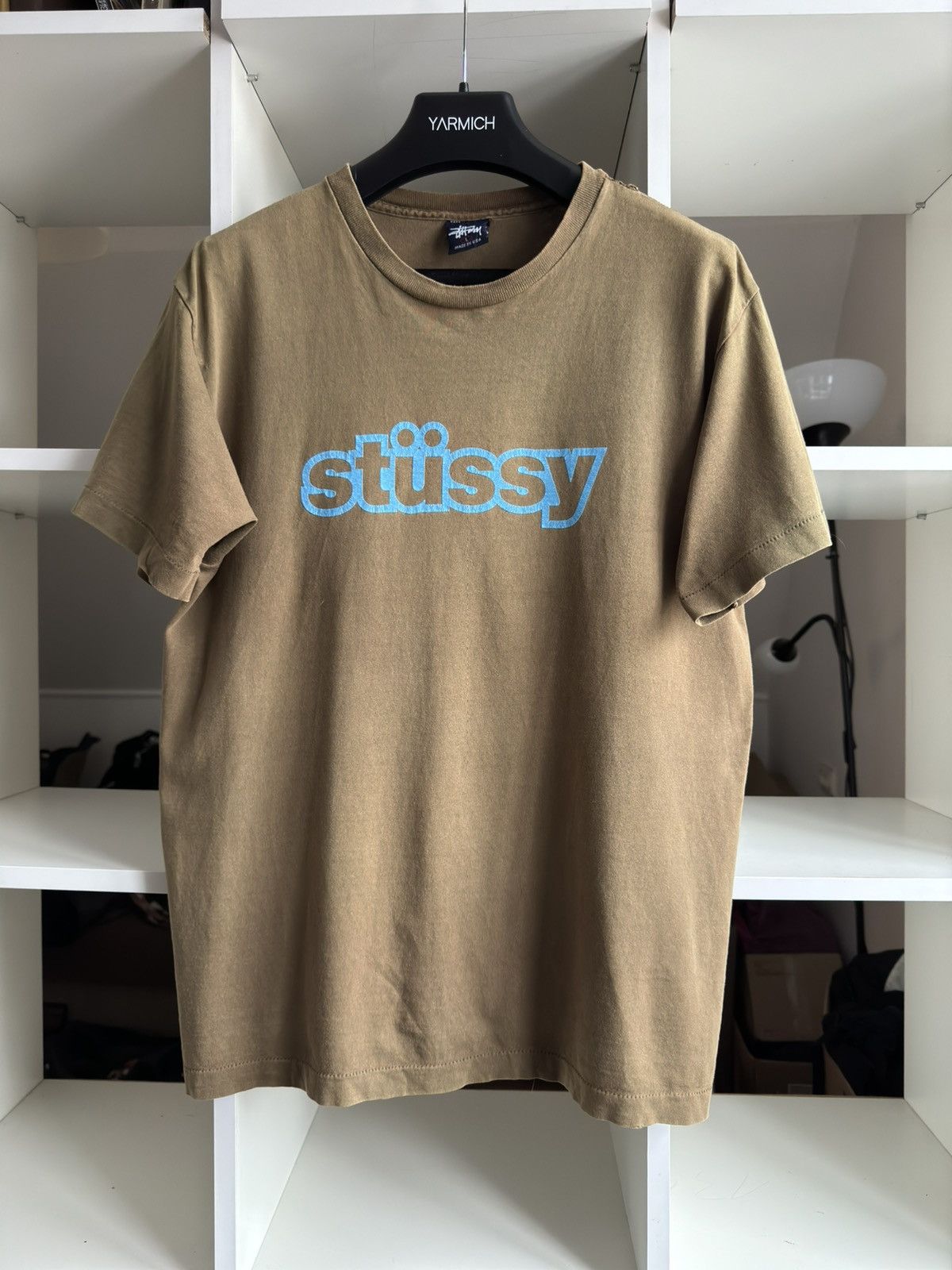 Streetwear × Stussy × Vintage STUSSY 90s Made in USA Spellout Logo Tee Single Stitch | Grailed