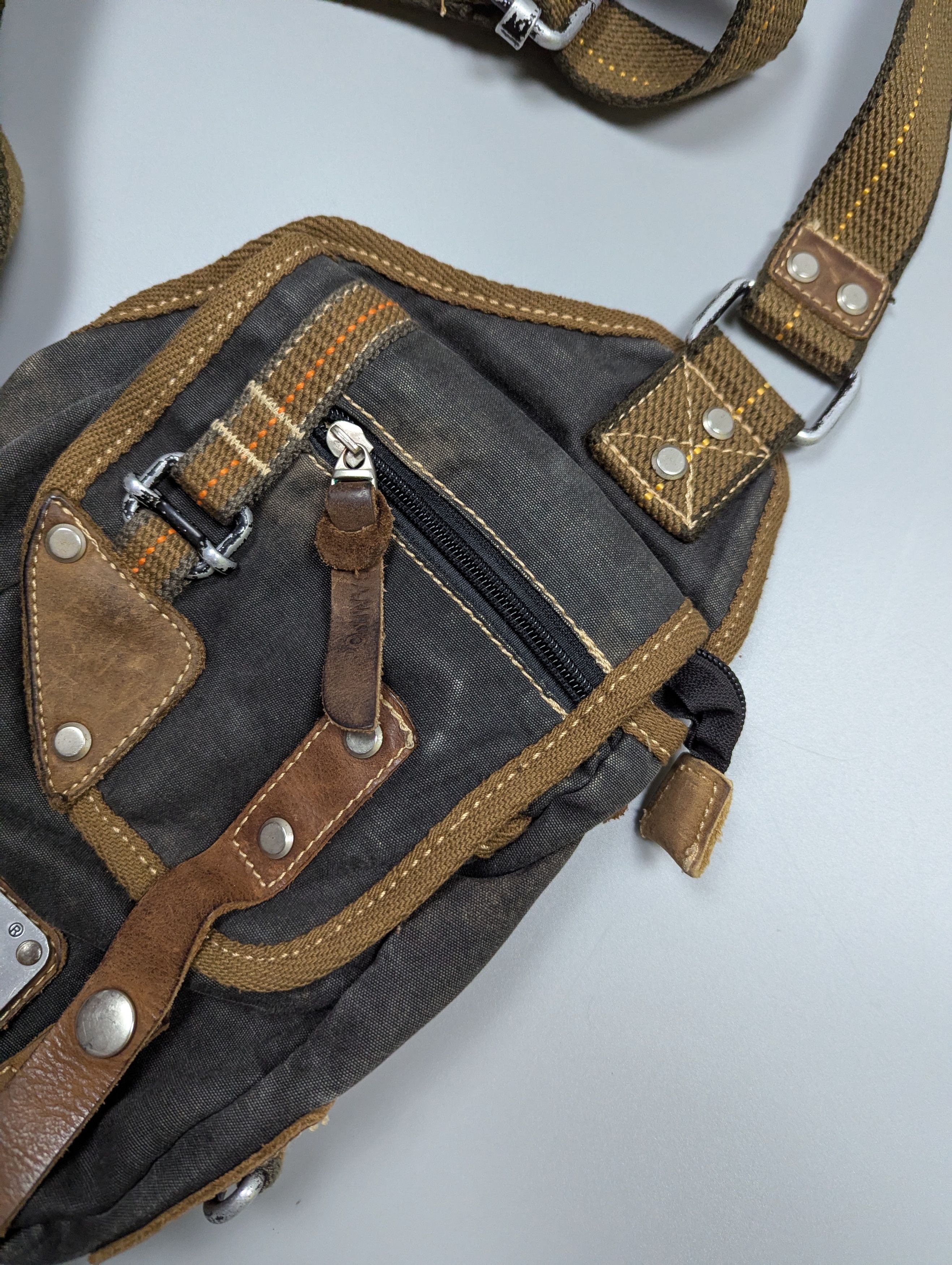 Vintage Toscanino VTG Italy Y2K Distressed Denim Crossbody | Grailed