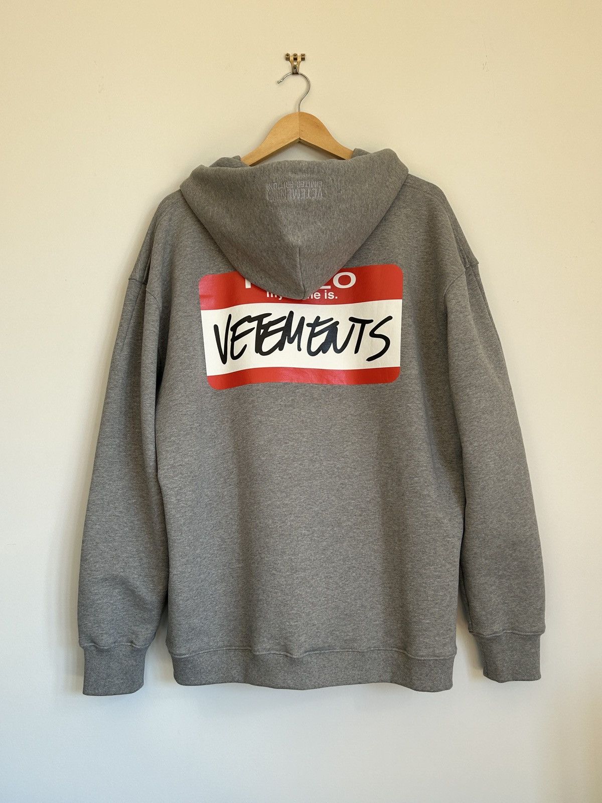 Vetements Name Tag Zip Hoodie | Grailed