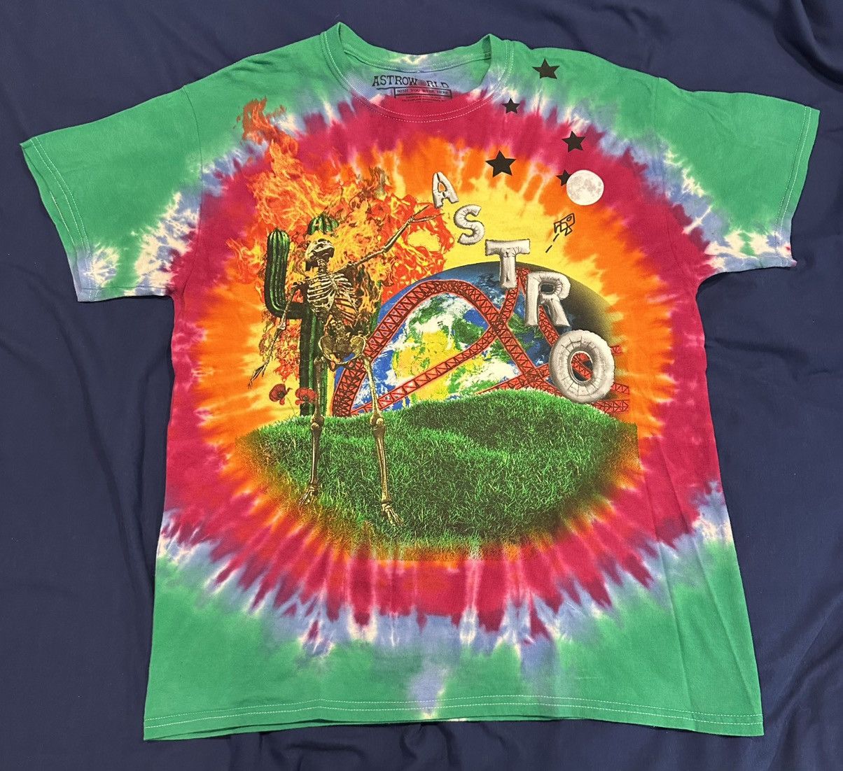 Travis Scott Travis Scott Astroworld Smiley tee size large | Grailed