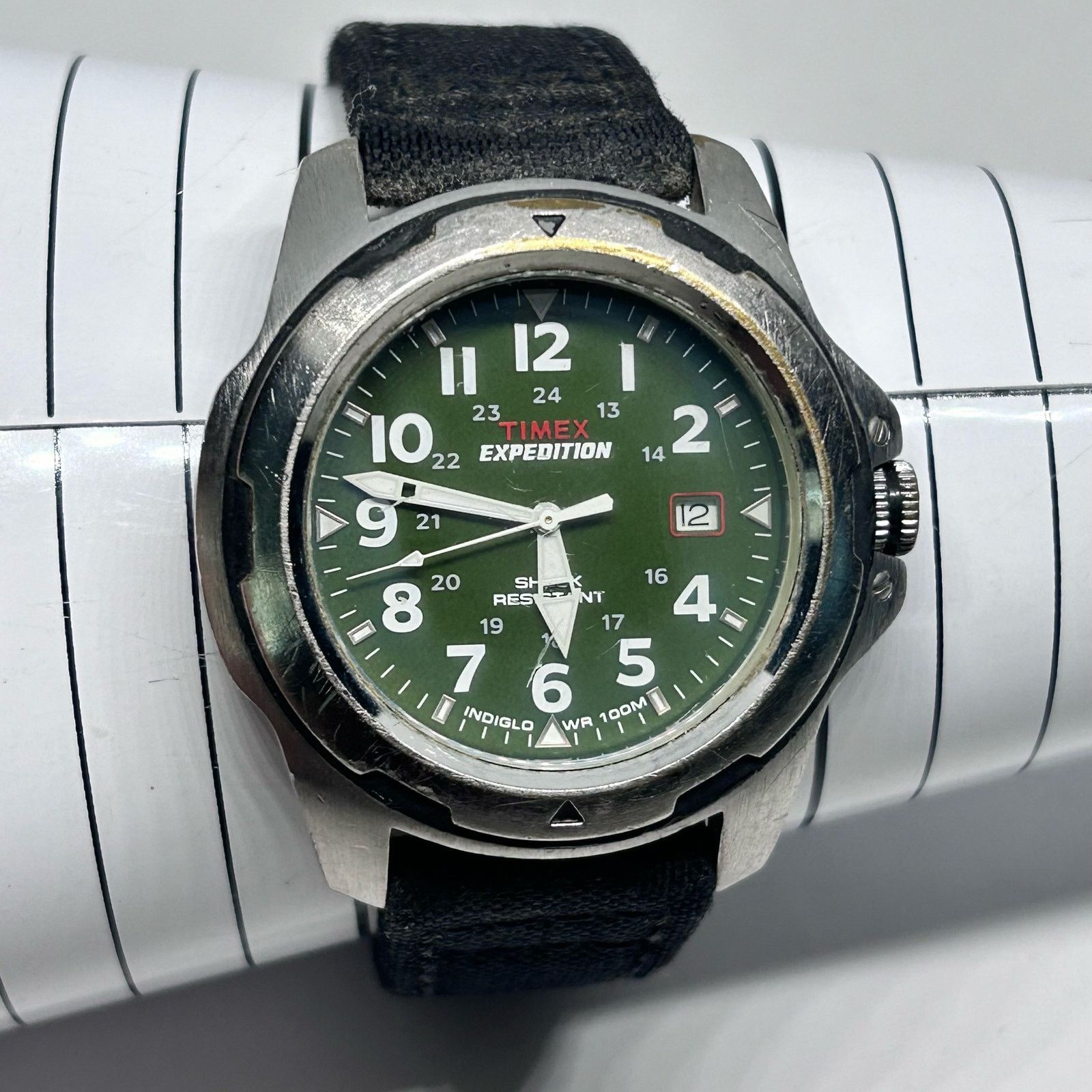 Timex Timex Expedition Shock Resist Indiglo Green Dial Men Watch | Grailed