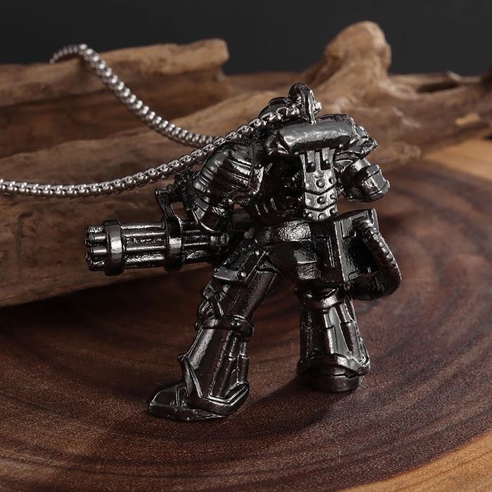 Streetwear Gunner Warrior Machine Gun Mech Chain Necklace | Grailed