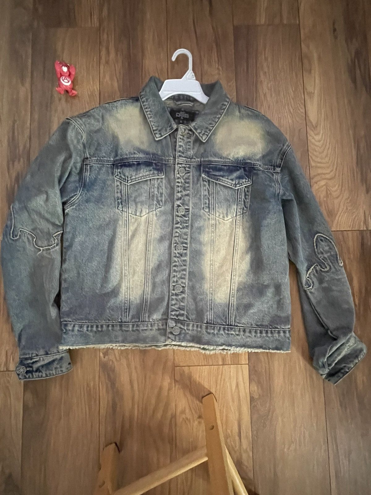 Osbbat years of tears light wash denim jacket | Grailed