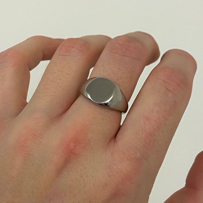 Handmade Signet Ring, Minimal Silver Signet For Him, Mens Signet ring ...