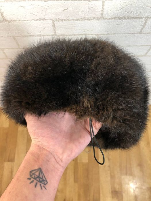 Vintage Vintage Brown Fuzzy Ushanka Hat Cap Faux Pilot Trapper Fur ...