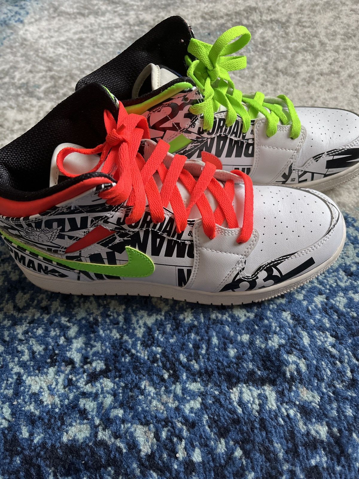 Jordan Brand × Nike Jordan 1 mid all over logo | Grailed