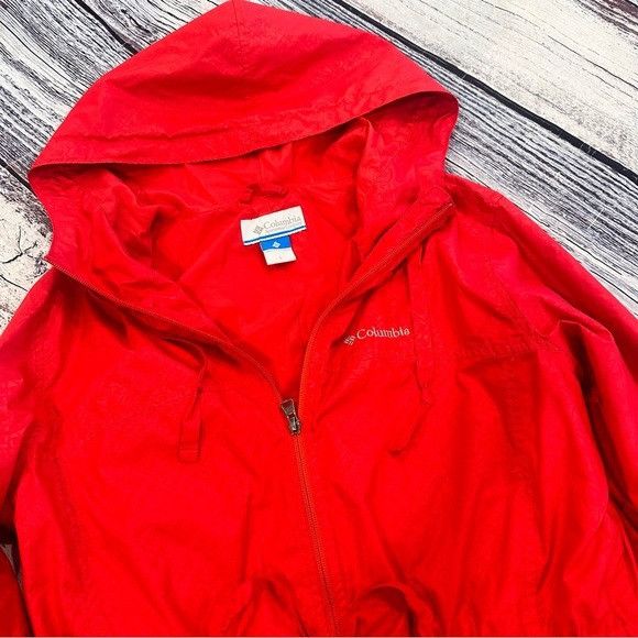 Columbia Columbia Rain Resistant Red Anorak Zip Up Jacket | Grailed