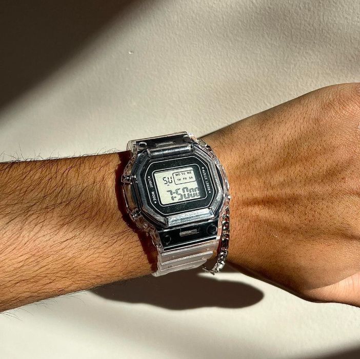 Casio black transparent digital watch | Grailed