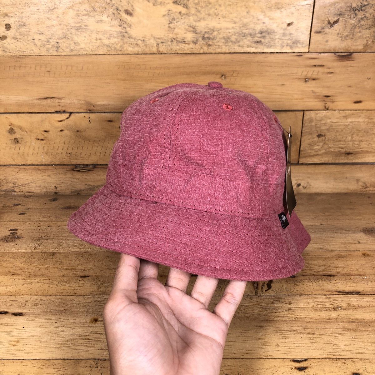 Stussy × Vintage Stussy Washed Ripstop Bell Bucket | Grailed